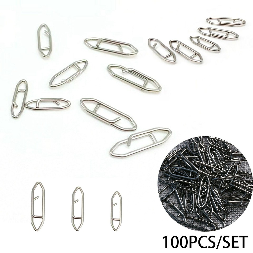 100pcs Fishing Speed Clips Stainless Steel Fast Change Snaps Tackle ...