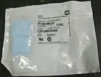 Harting 09140024501 Han Pneumatic Module For 6mm | eBay