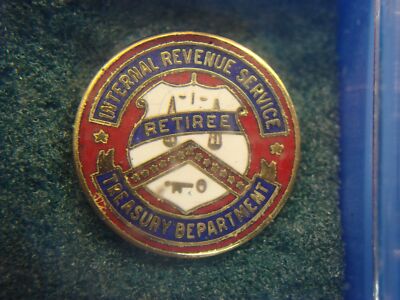 INTERNAL REVENUE SERVICE/TREASURY DEPARTMENT RETIREE LAPEL PIN | eBay