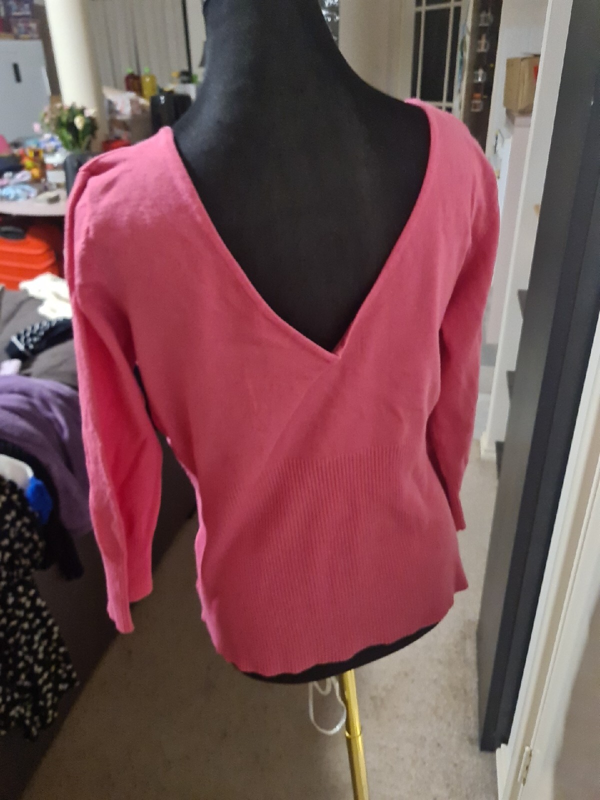 Basque Pink Knit Top Size L | eBay Australia