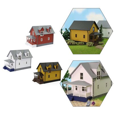 3pcs Different N Scale 1:160 Model Village House Building Kit ...