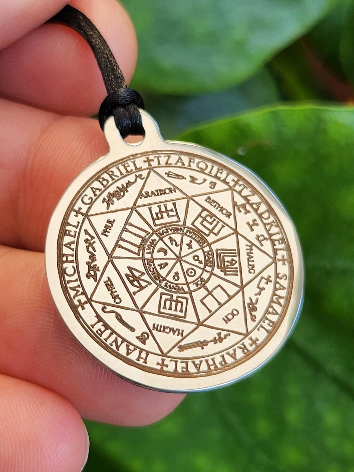 Seven Archangel Pendant Necklace Talisman 7 Sigil Evocation Cord Amulet ...