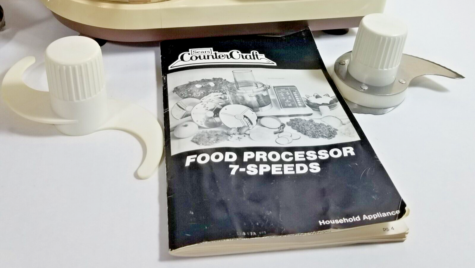 Sears Kenmore 7 Speed Counter Craft Food Processor Discs Blade Vintage ...