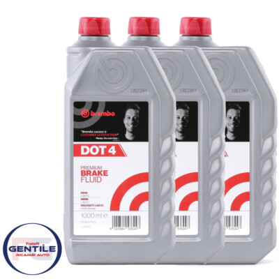 OLIO LIQUIDO FRENI DOT 4 BREMBO PER AUTO MOTO 3 LITRI L04010 ...