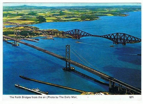 Postcard The Forth Bridges from the air. Scotland, UK. Uncirculated | eBay