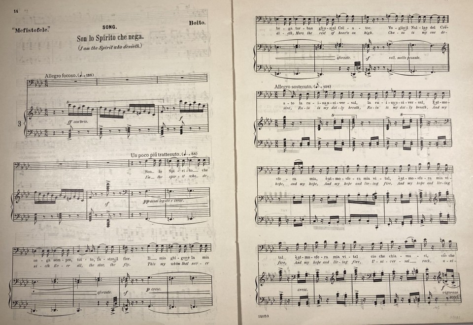OPERA SONGS. Antique 1901 John Church Songbook. BASS. 33 Classic Pieces ...