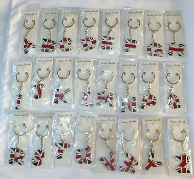 Union Jack Initial Alphabet Letter Key Ring | eBay UK