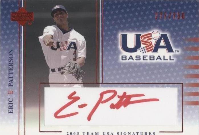 2003 Upper Deck USA Baseball - Team USA Signatures Eric Patterson #S-15 ...