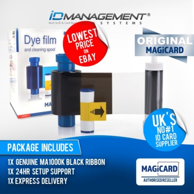 Magicard EN3 Black Printer Ribbon for Enduro/Rio Pro/Pronto • 1000 ...