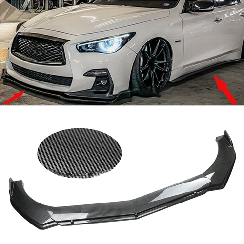 Carbon Fiber Front Bumper Lip Spoiler Splitter Body Kit For INFINITI ...