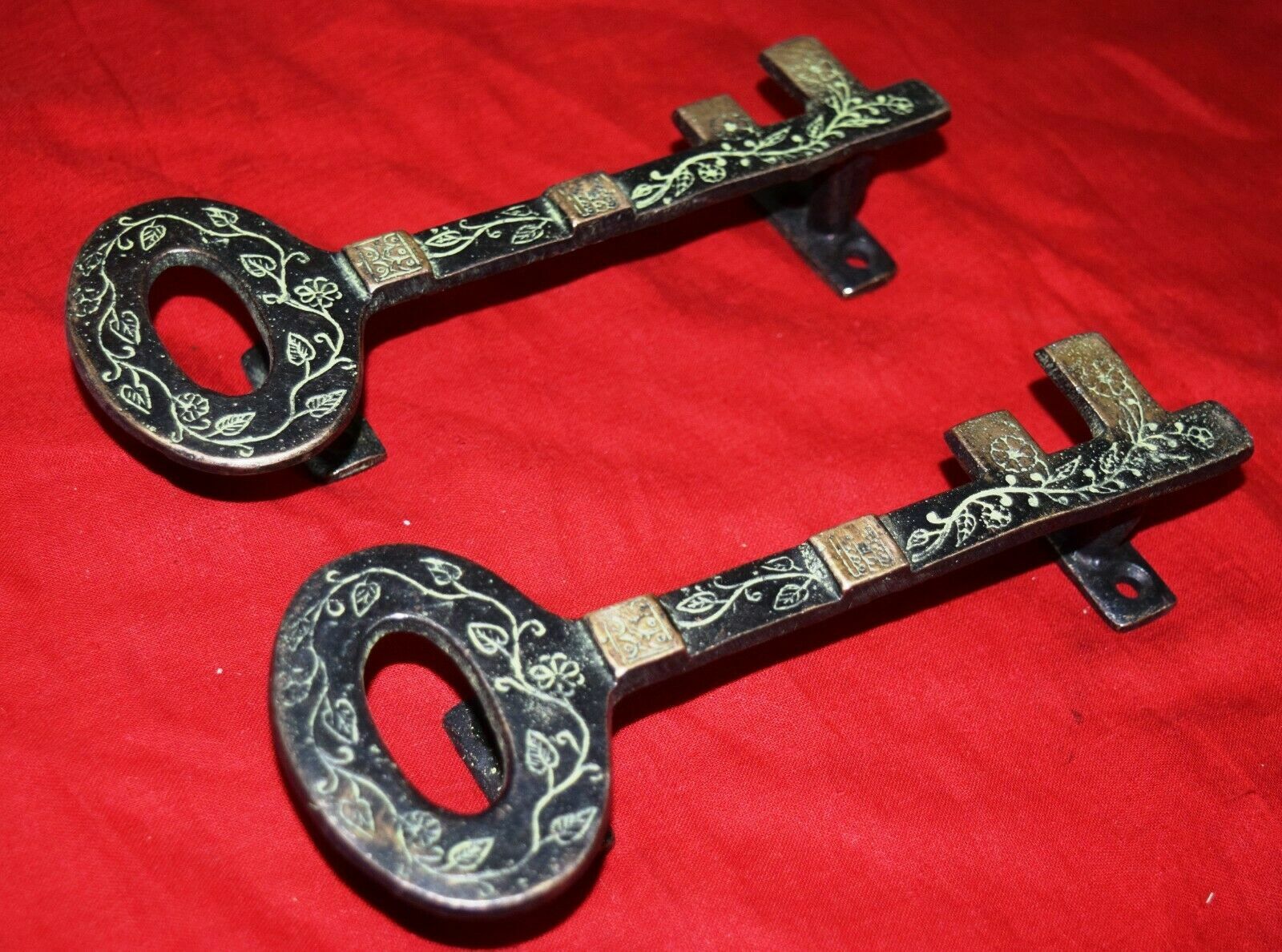 Brass Vintage Style Key Shape Door Handle Window & Restaurant Gk619 | eBay