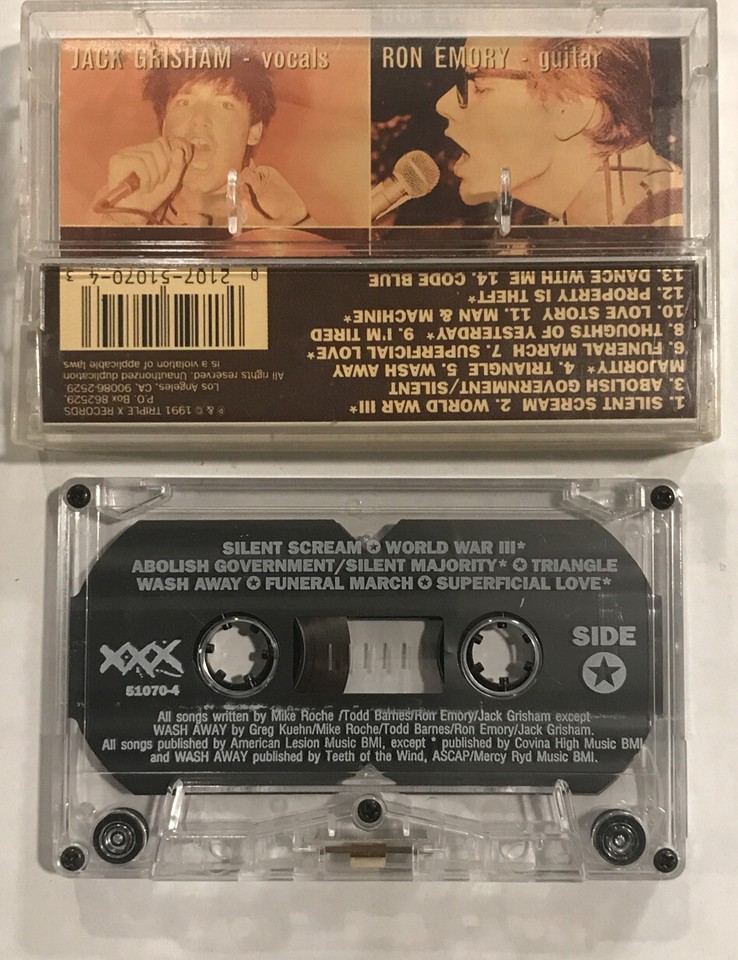 T.S.O.L. - Live 91 Cassette 1993 Restless Records - 51070-4 18777224949 ...