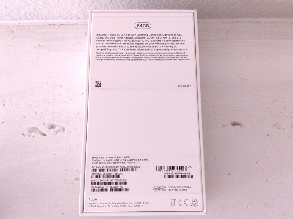 APPLE iPHONE 11 BOX ONLY 64GB Original Packaging OEM Stickers ...