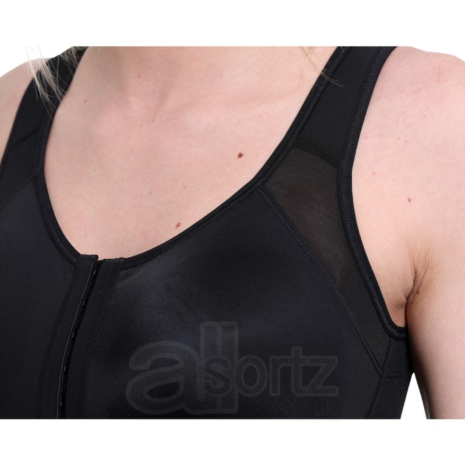Ladies Gemm Sports Bra High Impact Front Fasten Plus Size Non Wired ...