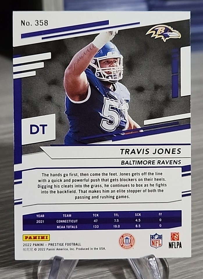 Travis Jones 2022 Panini Prestige Xtra Points /299 Rookie #358 ...