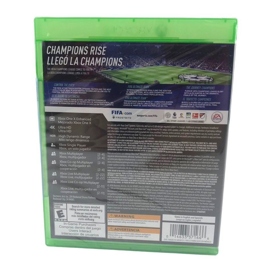 FIFA 19 EA Sports 2019 Microsoft Xbox One XB1 Brand New Sealed Soccer ...