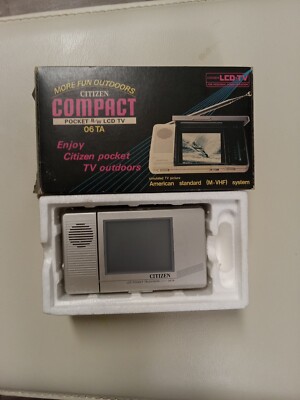 Citizen Compact Pocket Portable LCD TV 06TA Box and Instructions VTG | eBay