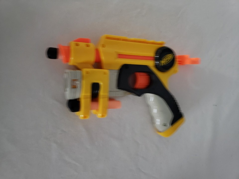 Nerf N-Strike EX3 Nite Finder Yellow Gun Pistol Laser Toy Hasbro 2004 ...