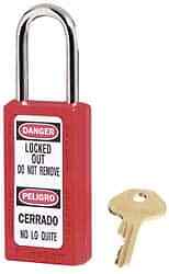 3 Pack Master Lock 410KAS3RED Keyed Alike Retaining Key Lockout ...