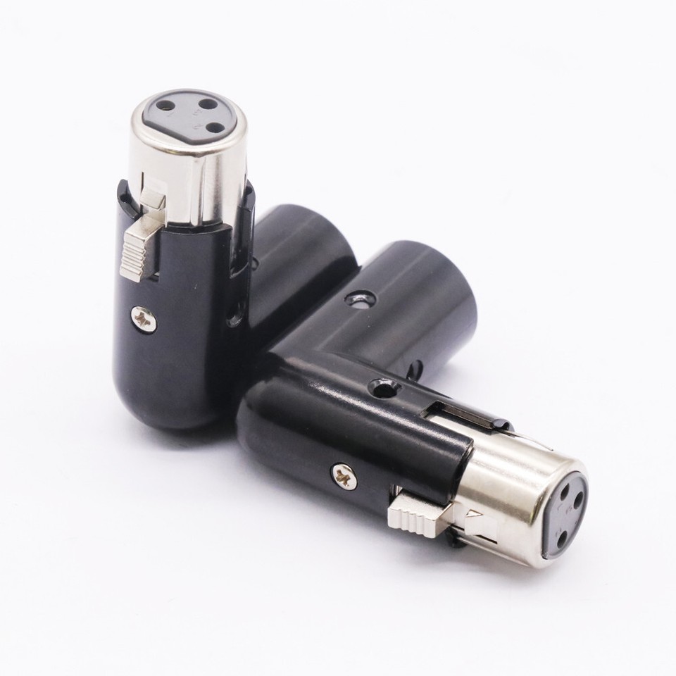 8 Pcs XLR 3-Pin Right Angle Adapter Male and Female Adjustable 4 Angle ...