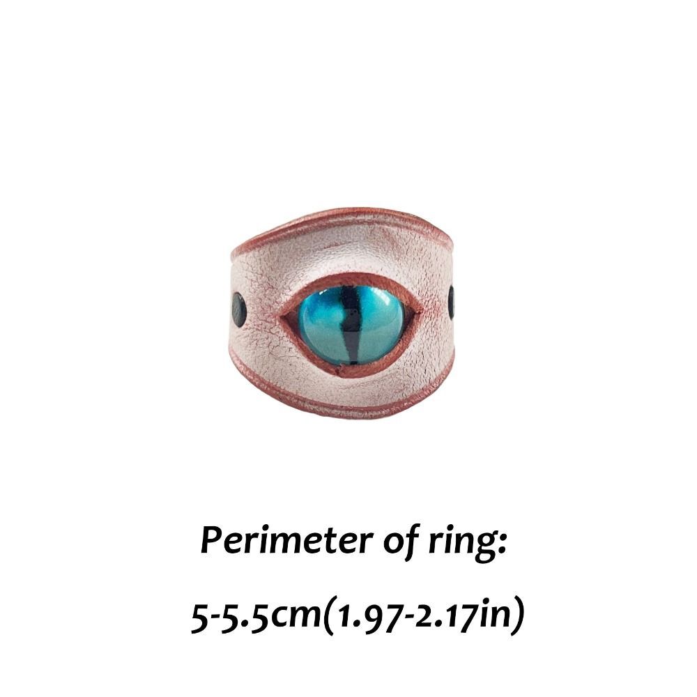 Joint Rings Lucky Eye Bracelet Jewelry Pink Eyes Ring Leather Bracelet ...