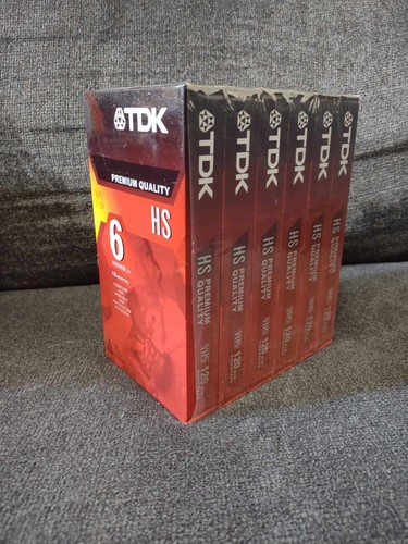 TDK Premium Quality HS VHS T-120 6 Hours Video Cassettes lot of 6 | eBay