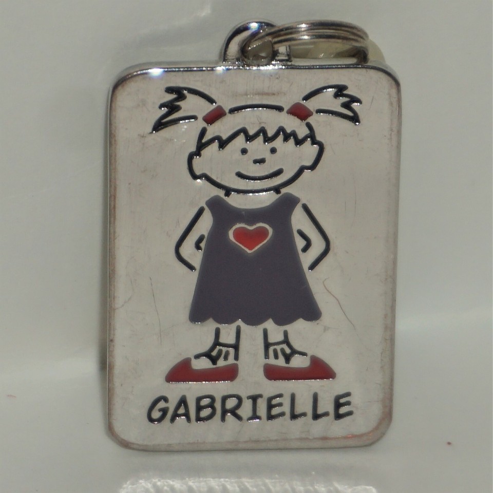 Kids Name Tag Ganz Charms ID Zipper Pulls Silver Key Ring Boys Girls ...