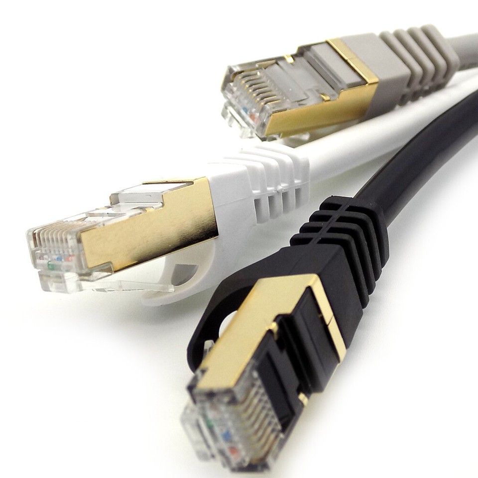 RJ45 CAT8 Internet Cable Ethernet Patch Network LAN Lead Fastest 40Gbps ...