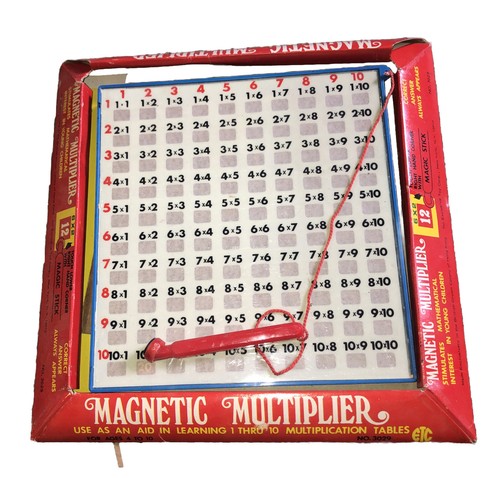 ETC Vintage “Magnetic Multiplier” Multiplication Board W/ Magic Stick ...
