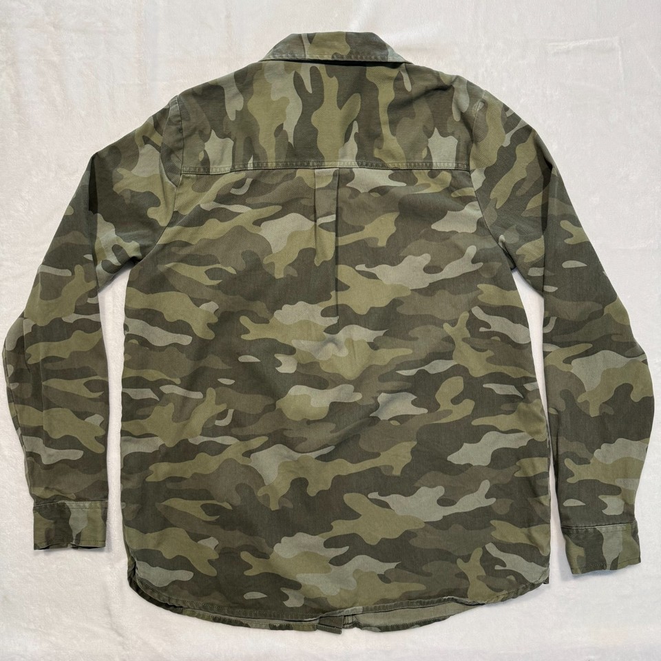 OLD NAVY Womens Long Sleeve Utility Camo Camouflage Button Up Shirt ...