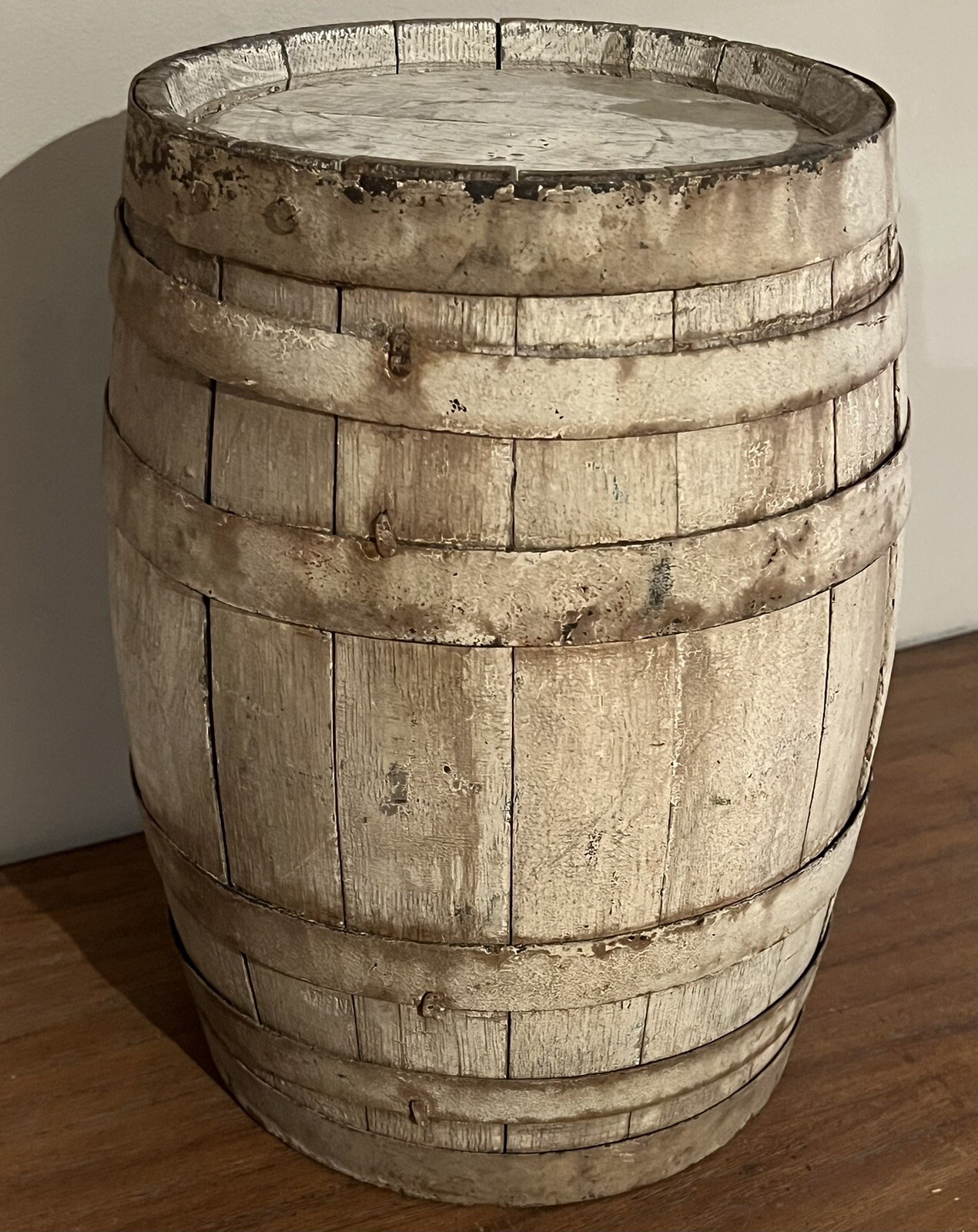 Antique 1800s Wooden Wine Whiskey Keg Handmade Stave Primitive Barrel ...
