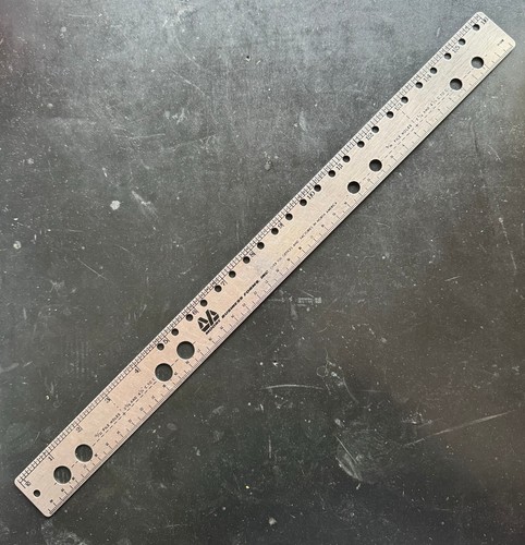 Vintage MOORE Business Forms Stainless 16" Office Ruler 2-Sided | eBay