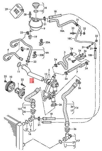 Genuine VW SKODA SEAT Ameo Polo Derby Vento-IND Coolant Pipe 03E121065A ...
