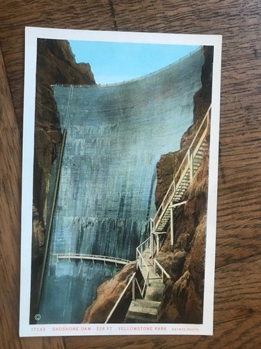 Shoshone Dam Yellowstone Park Postcard | eBay UK