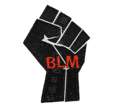 Black Power Fist BLM Embroidered Sew/Iron On Patch Black Lives Matter ...