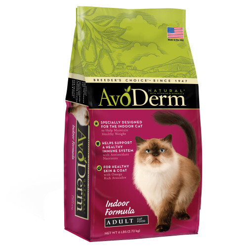 AvoDerm Natural Indoor Formula Adult Dry Cat Food 1 Each/6 lb By ...