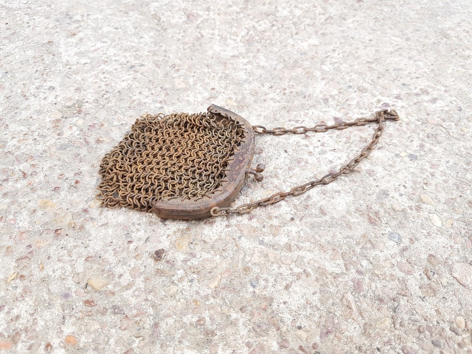 1900s Vintage Rare Unique Old Handmade Rusted Iron Purse Decorative ...