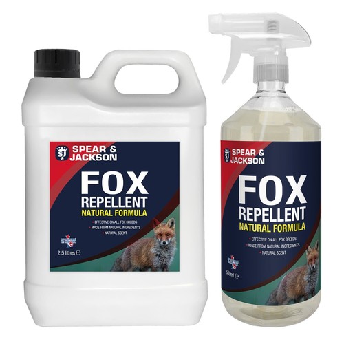 Fox Repellent Spray - 2.5L Plus 500ml Trigger Spray - Spear & Jackson ...