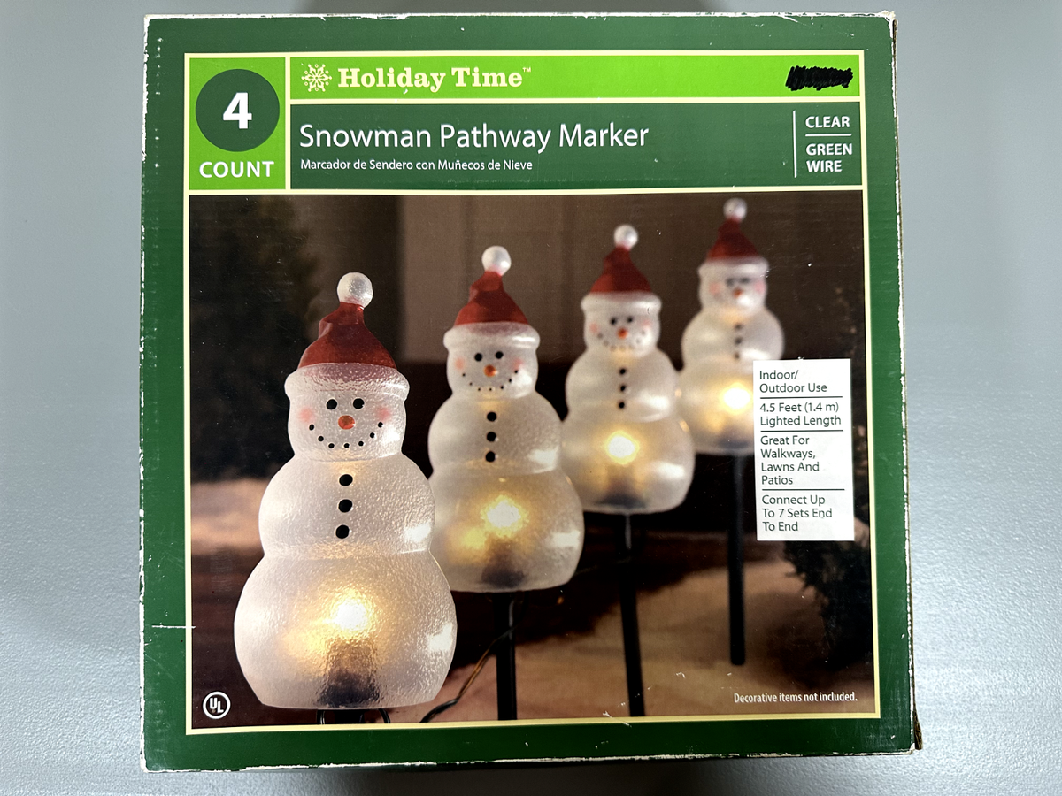 Holiday Pathway Markers Holiday Time Christmas Lighted Snowman Path