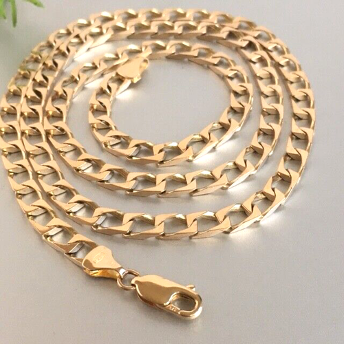 9ct SOLID GOLD CURB CHAIN 23 1/2“ MEN'S 26.2g - GORGEOUS | eBay UK