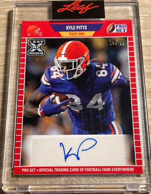 2021 Leaf Pro Set ENCASED KYLE PITTS Auto Autograph ROOKIE # 54 /99 ...