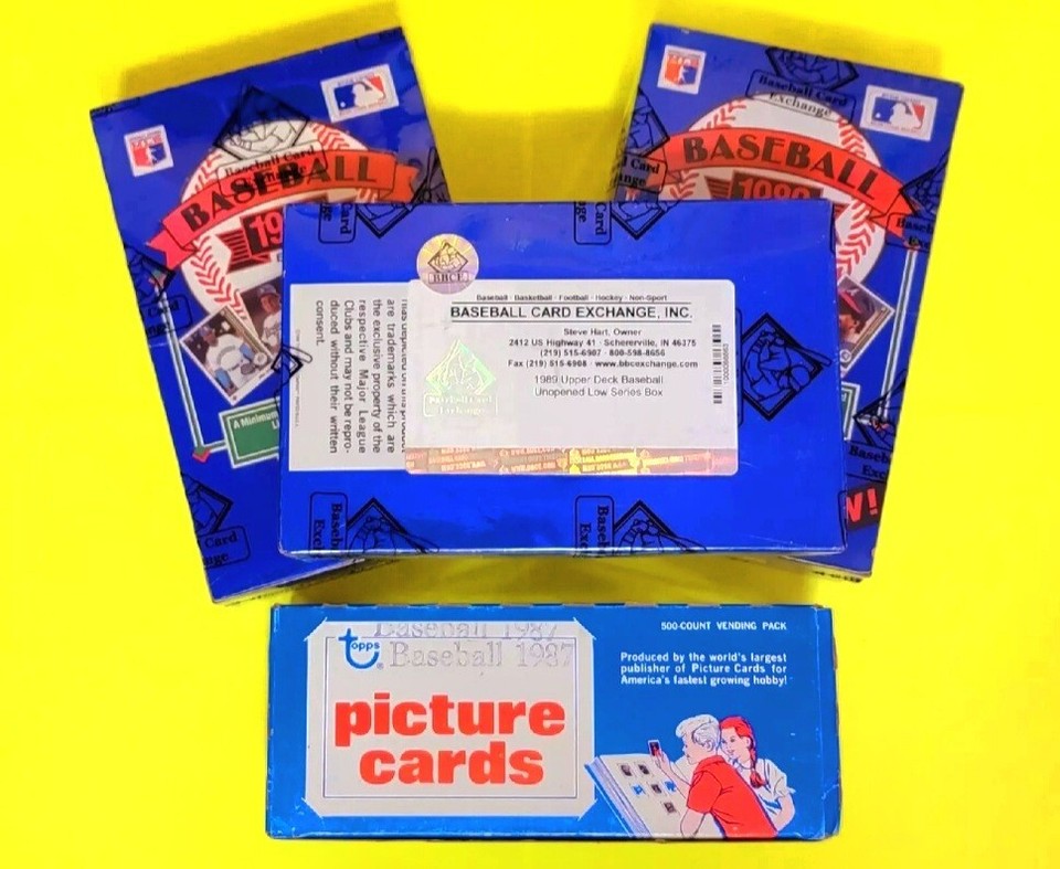 1989 UPPER DECK LOW SERIES BOX BBCE & 1987 TOPPS VENDING BOX (1 BOX ...