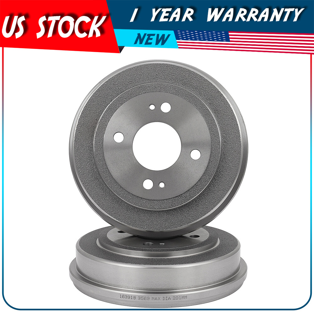 Rear Brake Drums Set of 2 Left & Right for 92-00 Honda Civic 86-89 ...