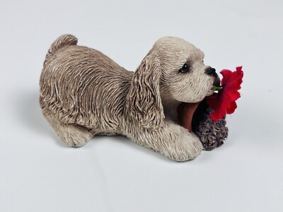 Sandicast PESKY PEPPERS BUFF COCKER SPANIEL Dog Hand Painted Sandra ...