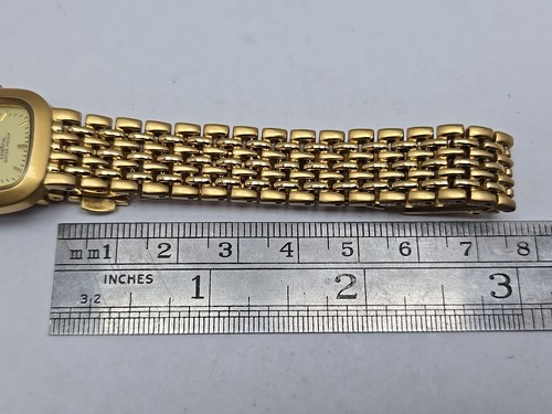 Womens Rare Perucci Milano Essential Watch 24k Gold Plate Swiss Movt ...