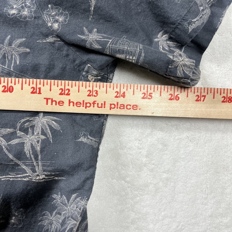 Pendleton S/S Shirt Mens XL Gray Hawaiian Graphic Woody Tropical Aloha ...