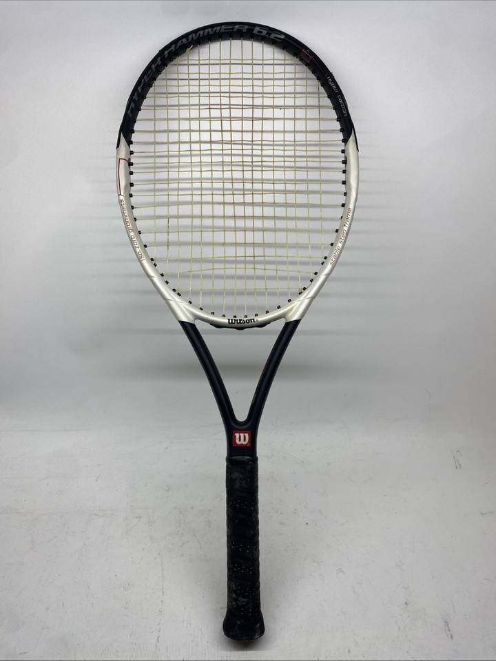 Wilson Hyper Hammer 6.2 Tennis Racquet Black/White 4 3/8 3 VGD 110² in ...