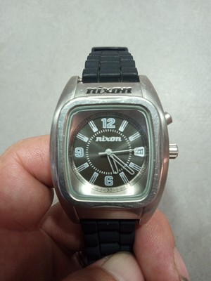 Nixon The Rocker "YES" Brown Dial Rubber Band Men's Analog Wrist Watch ...