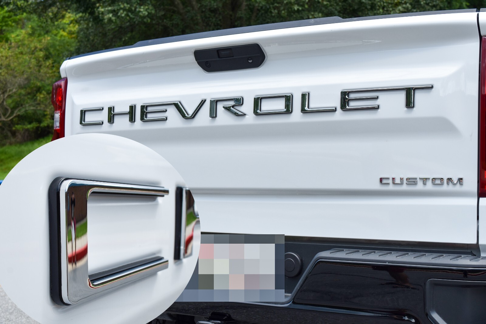0.3in Chrome Black RAISED TAILGATE LETTERS FOR 2019-24 CHEVROLET ...