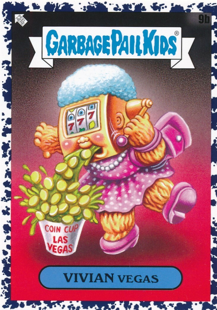9b VIVIAN VEGAS 2023 GPK Garbage Pail Kids Go On Vacation BRUISED BLACK ...